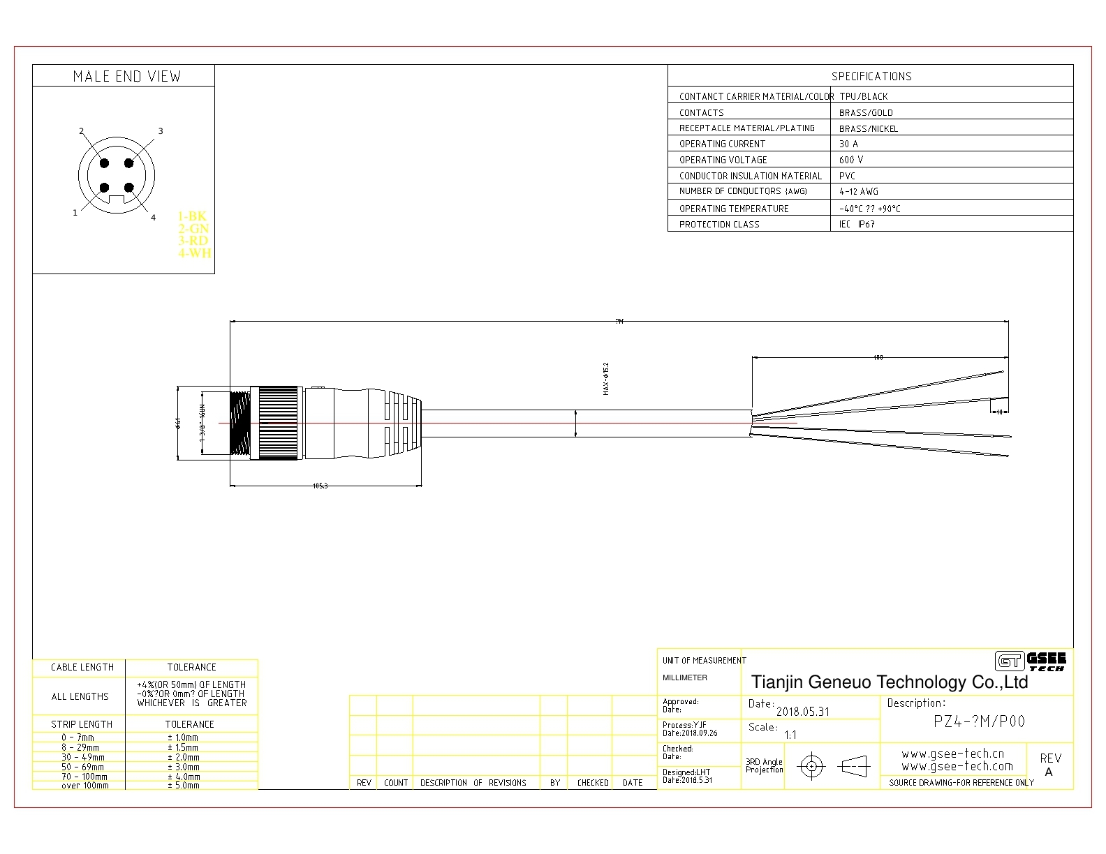 PZ4-10M/P00-圆形连接器-天津吉诺科技有限公司