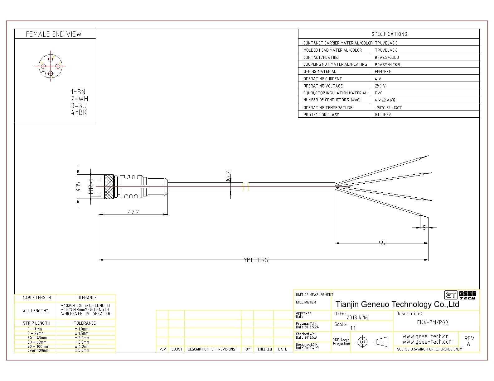EK4-5M/P00-圆形连接器-天津吉诺科技有限公司