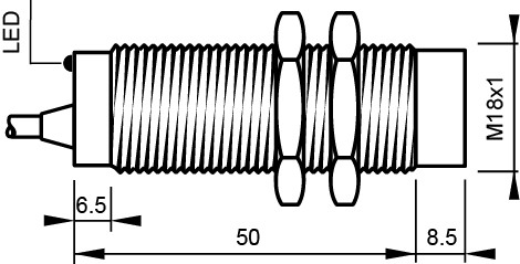 IN8-M18-E1/2M-标准圆柱形-天津吉诺科技有限公司