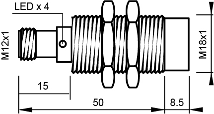 IN8-M18-E2-标准圆柱形-天津吉诺科技有限公司